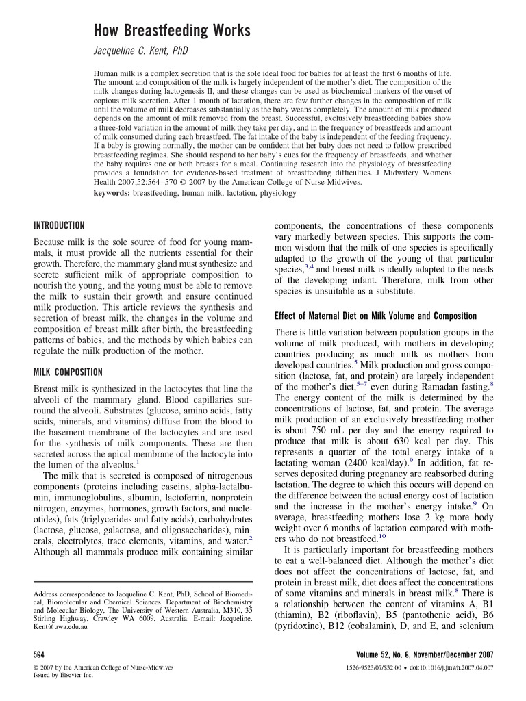 Understanding Breastfeeding Physiology | PDF | Breastfeeding | Breast Milk