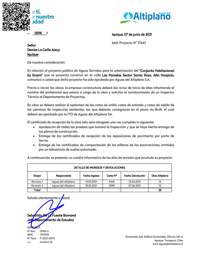 CARTAN°0598APROBACIONCOLECTORPUBLICOEXENAMI | PDF