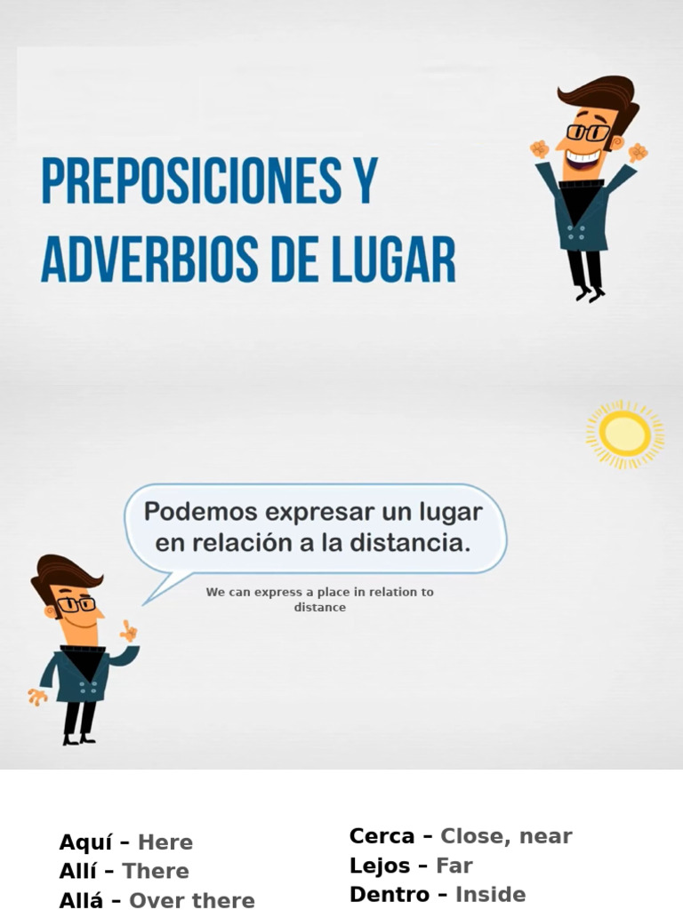 Adverbios de Lugar | PDF