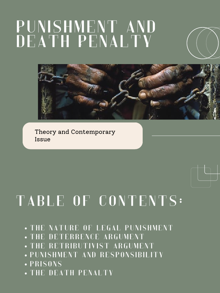 Punishment and Death Penalty - Group 6 | PDF | Punishments | Crime ...