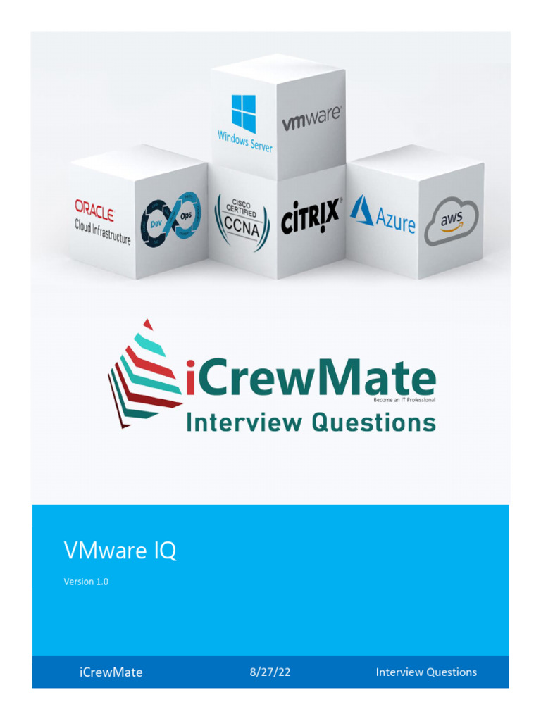iCM_VMware_Interview_Questions | PDF | Virtual Machine | Virtualization
