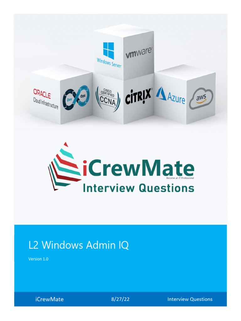 Windows Admin L2 Questions | PDF | Active Directory | Domain Name System