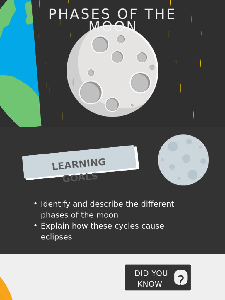 Moon Phases Educational Presentation in Greyscale Minimalism | PDF ...