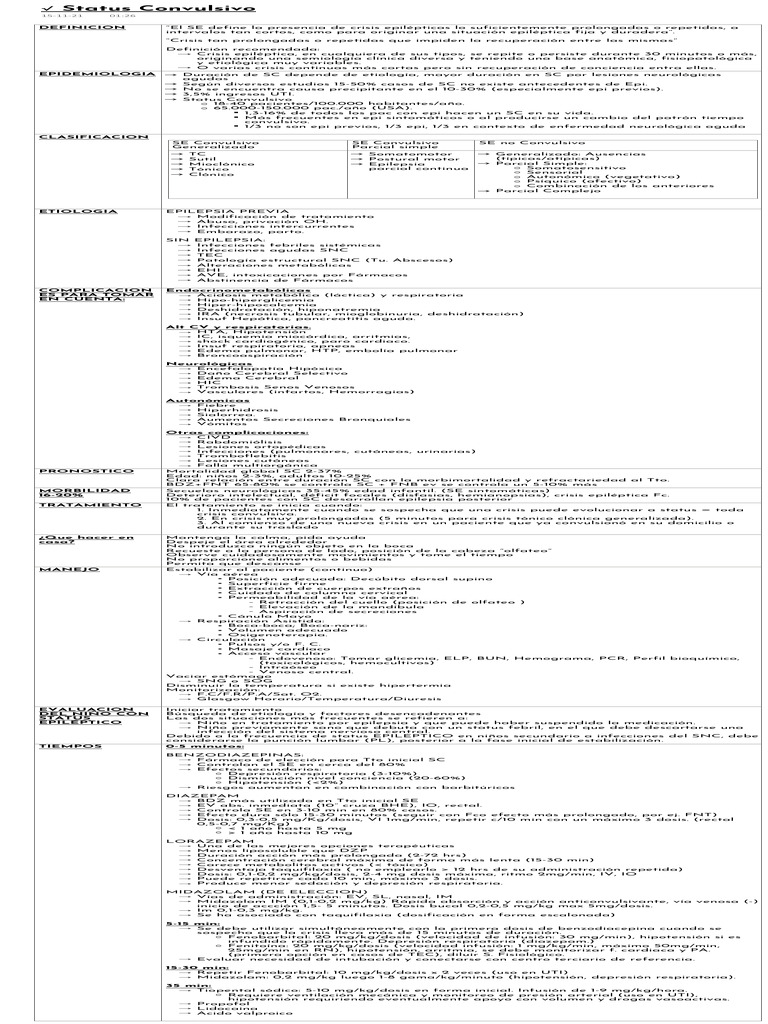 Status Convulsivo | PDF | Epilepsia | Benzodiazepinas