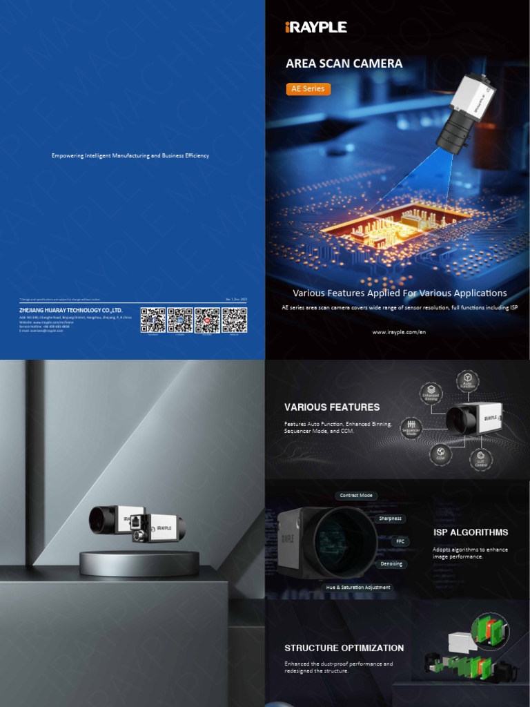 AE Series Area Scan Cameras Overview | PDF | Frame Rate | Power Supply