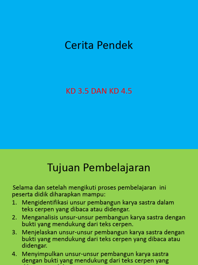 Materi Cerpen | PDF