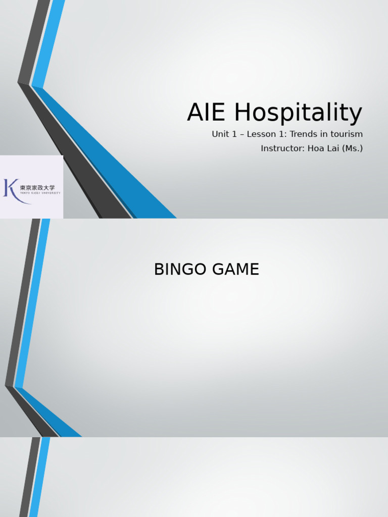 AIE Hospitality Lesson 1 | PDF