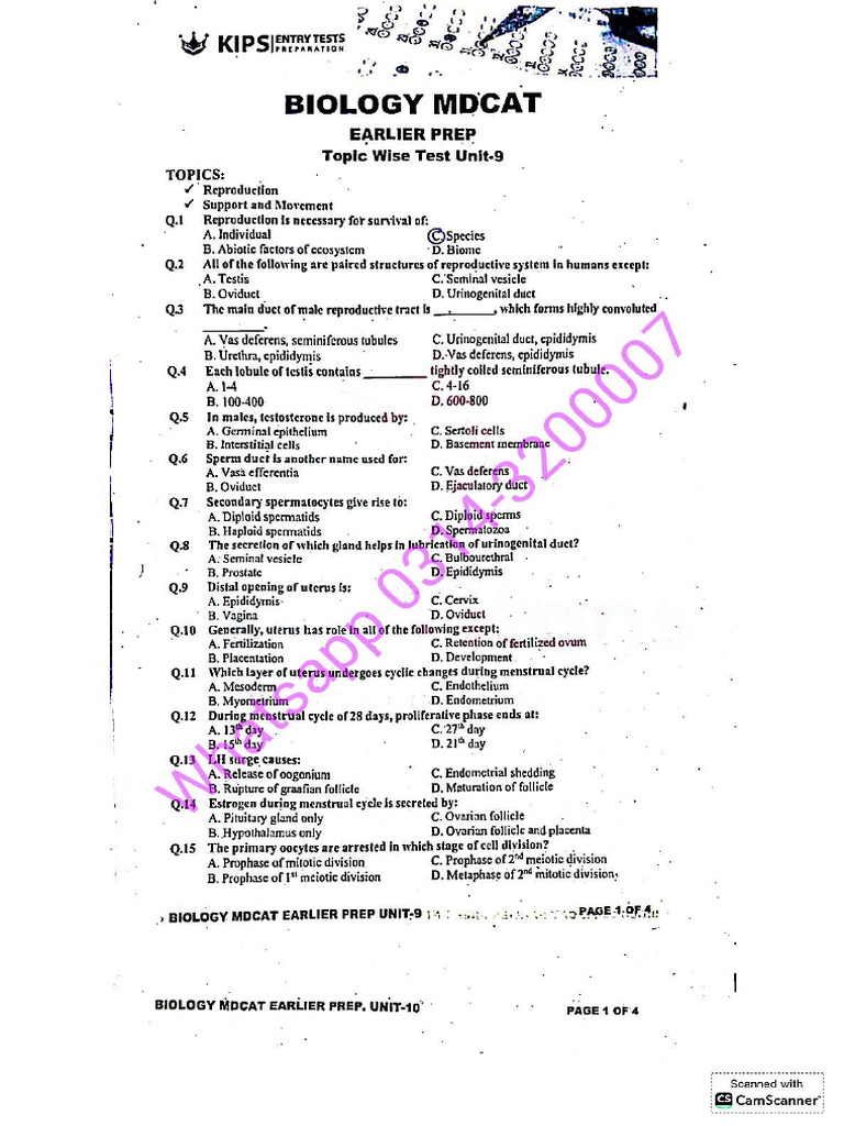 EP-KIPS Bio 9 + Key 2025 | PDF