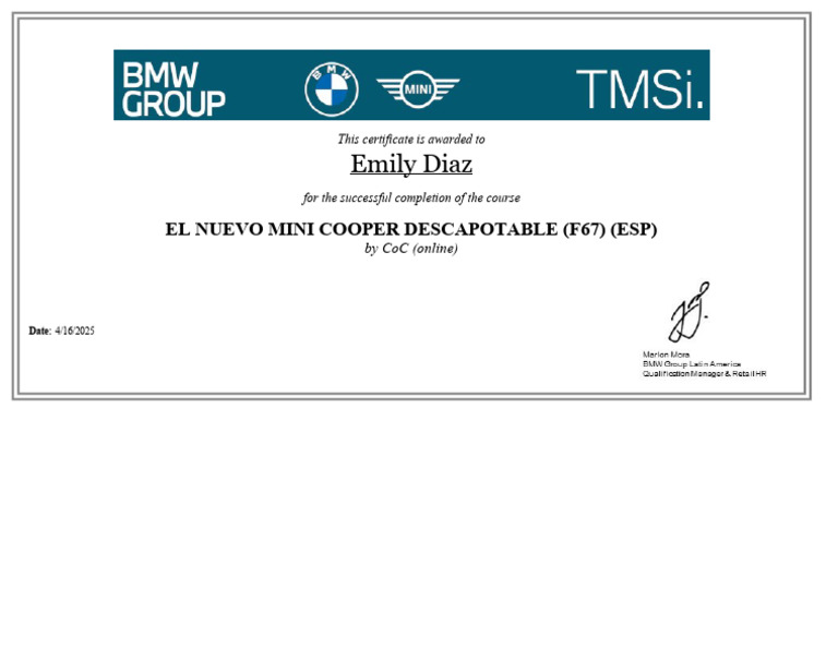 WBT - El Nuevo MINI Cooper Descapotable (F67) | PDF