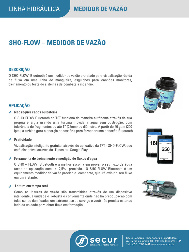 7795 Lamina Sho Flow 1 - 1 | PDF | Bluetooth | Medição de fluxo