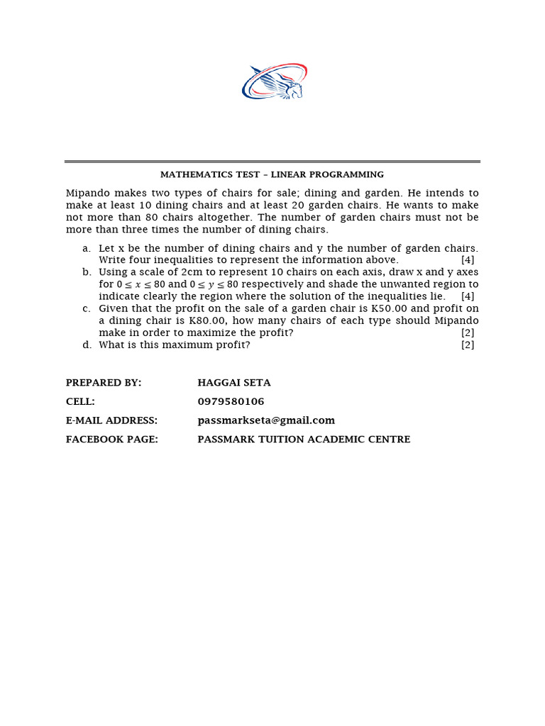 Passmark Tuition: Math & Science Tutoring | PDF