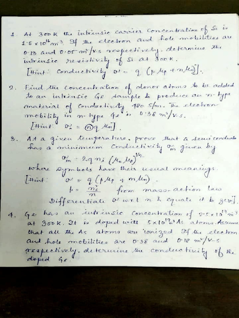 Electronics Practice Numericals | PDF
