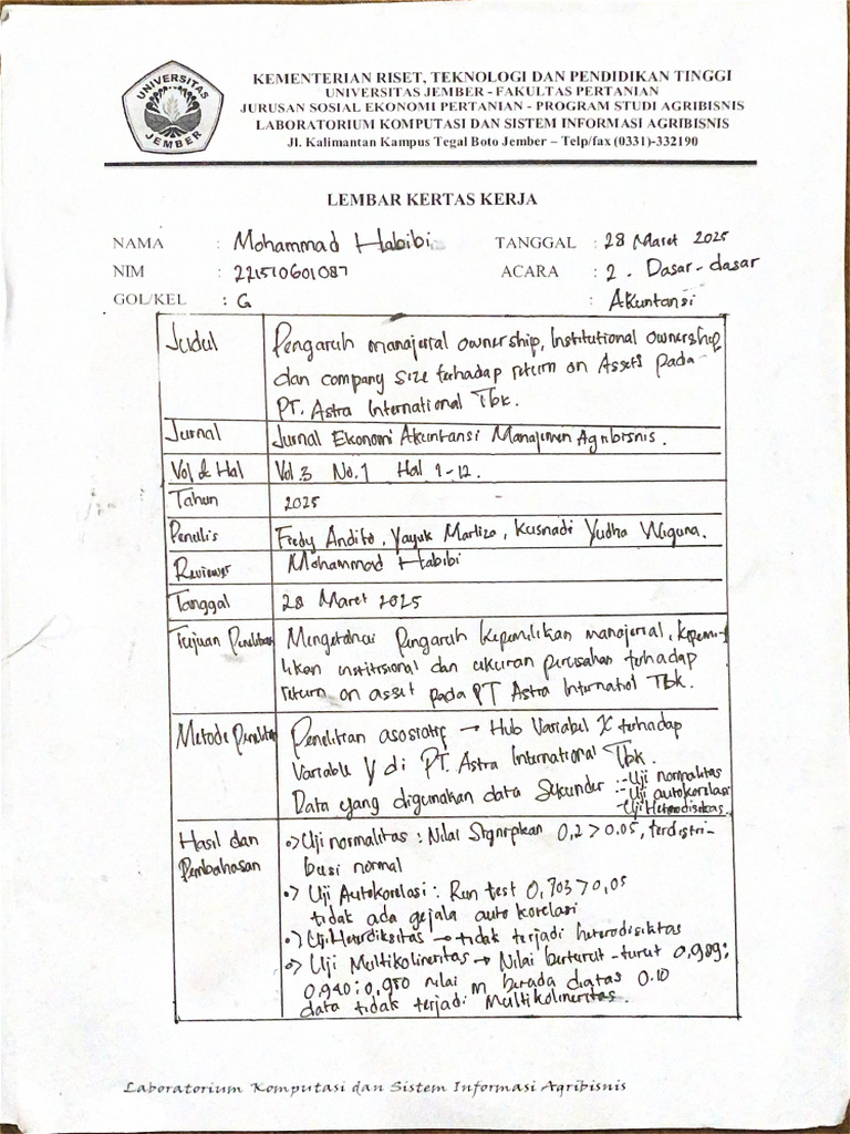 Mohammad Habibi 221510601087 | PDF