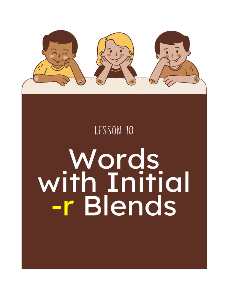 Reading Initial - R Blends | PDF