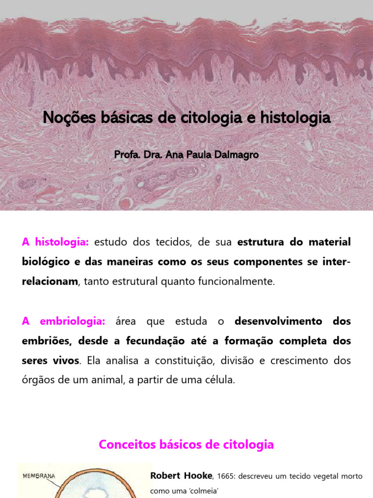 Citologia e Histologia: Fundamentos Essenciais | PDF | Célula (Biologia ...