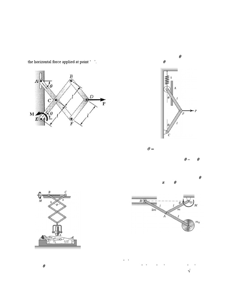 EMech Prob Set VI Virtual Work | PDF