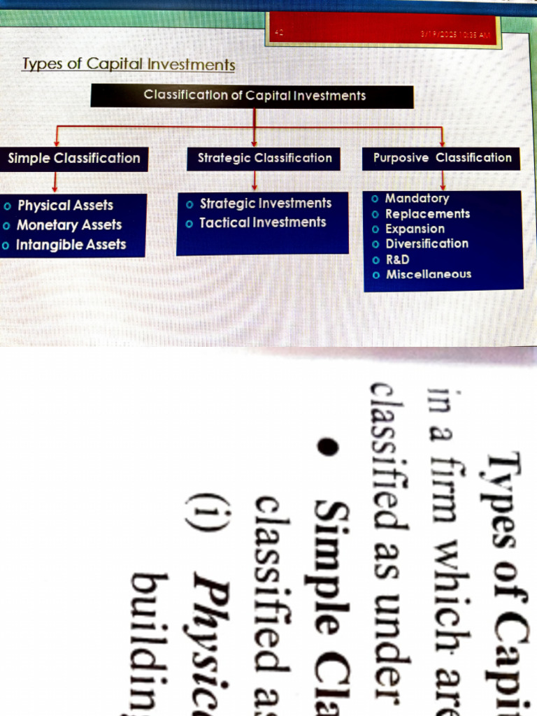Types and Classifications of Capital Investments | PDF | Intangible ...