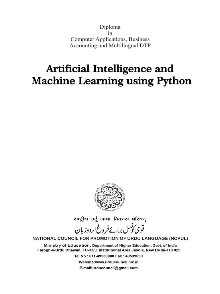 Artificail Intellegence and Machine Learning Using Python | PDF ...