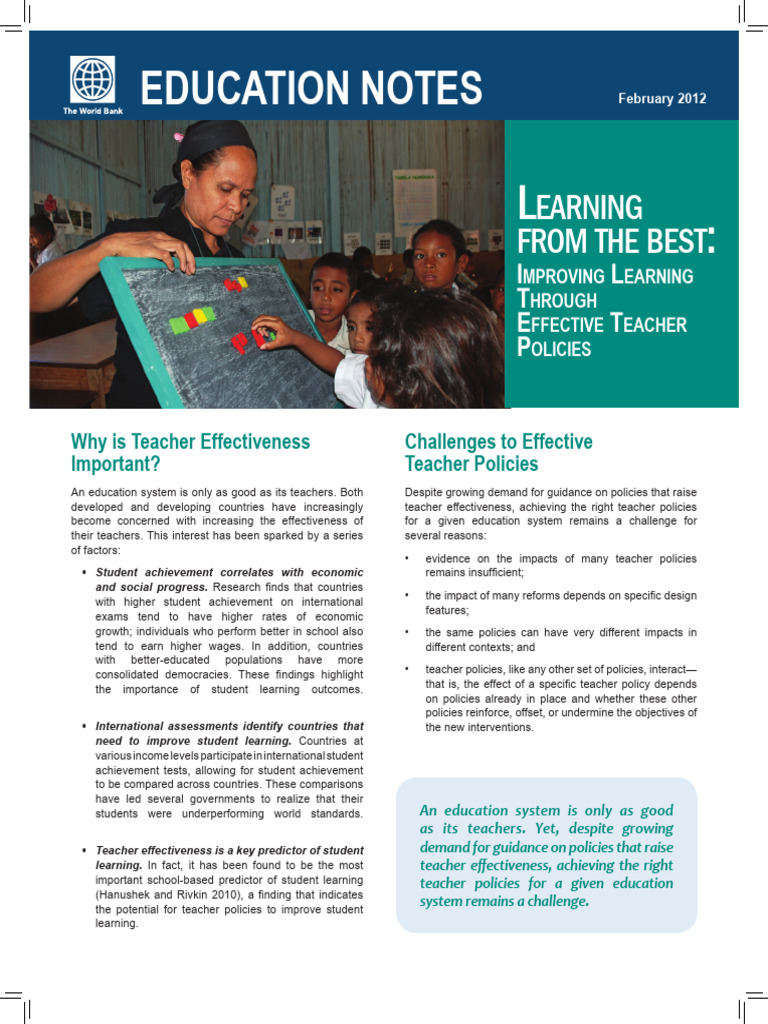 Revised 00 Notes 0 Teachers 0 Press | PDF | Teachers | Policy