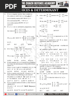 Matrices and Determinants Quiz | PDF | Matrix (Mathematics) | Determinant