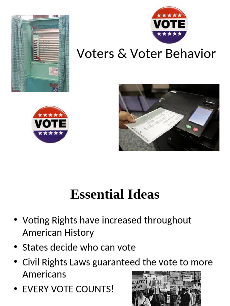 Voters Voter Behavior | PDF | Suffrage | Voting Rights In The United States