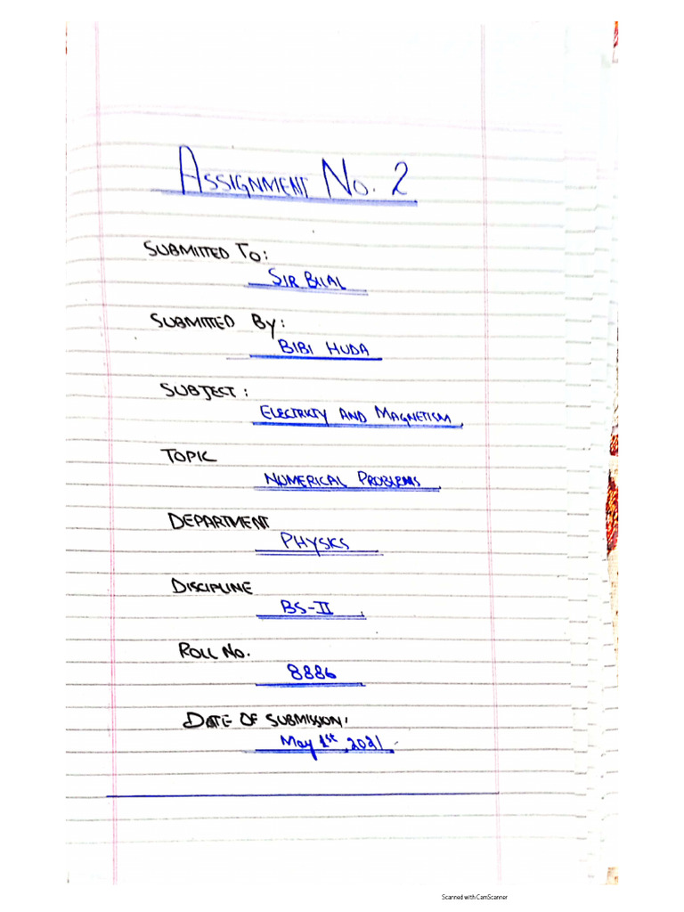 EMT Assignment | PDF