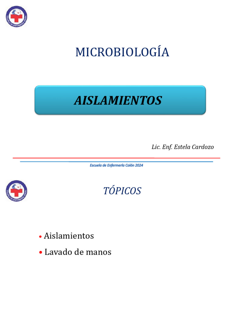AISLAMIENTOS | PDF | Lavado de manos | Infección
