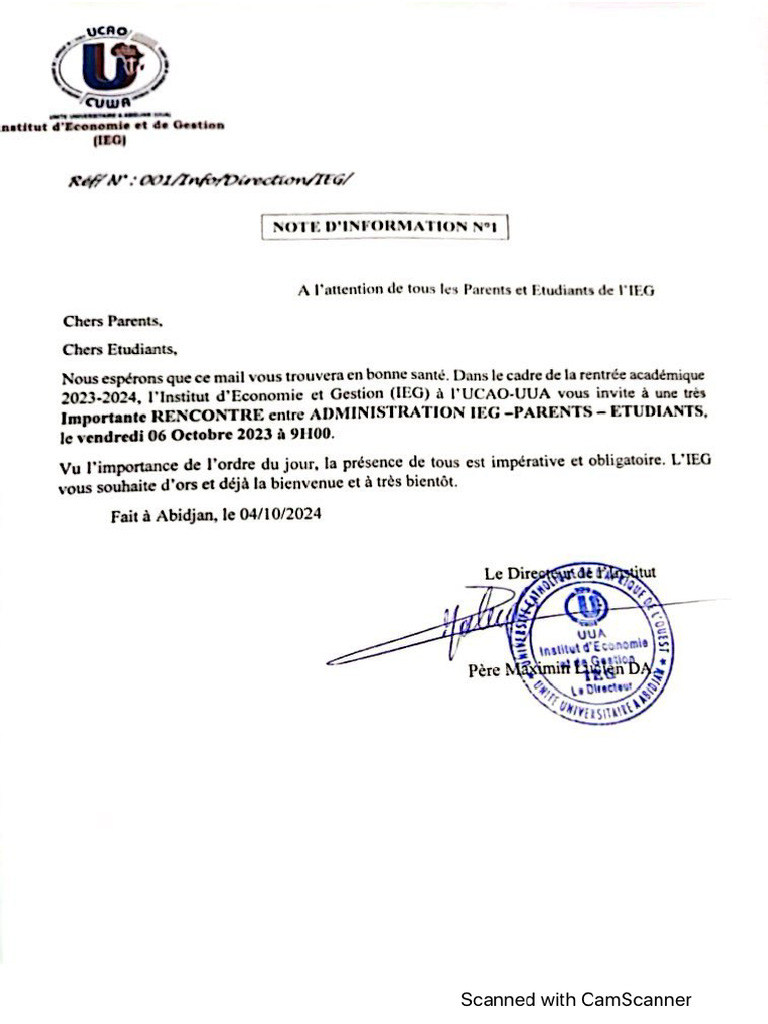 Note D'information | PDF