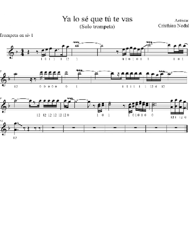 Ya Lo Sé Que Tú Te Vas | PDF