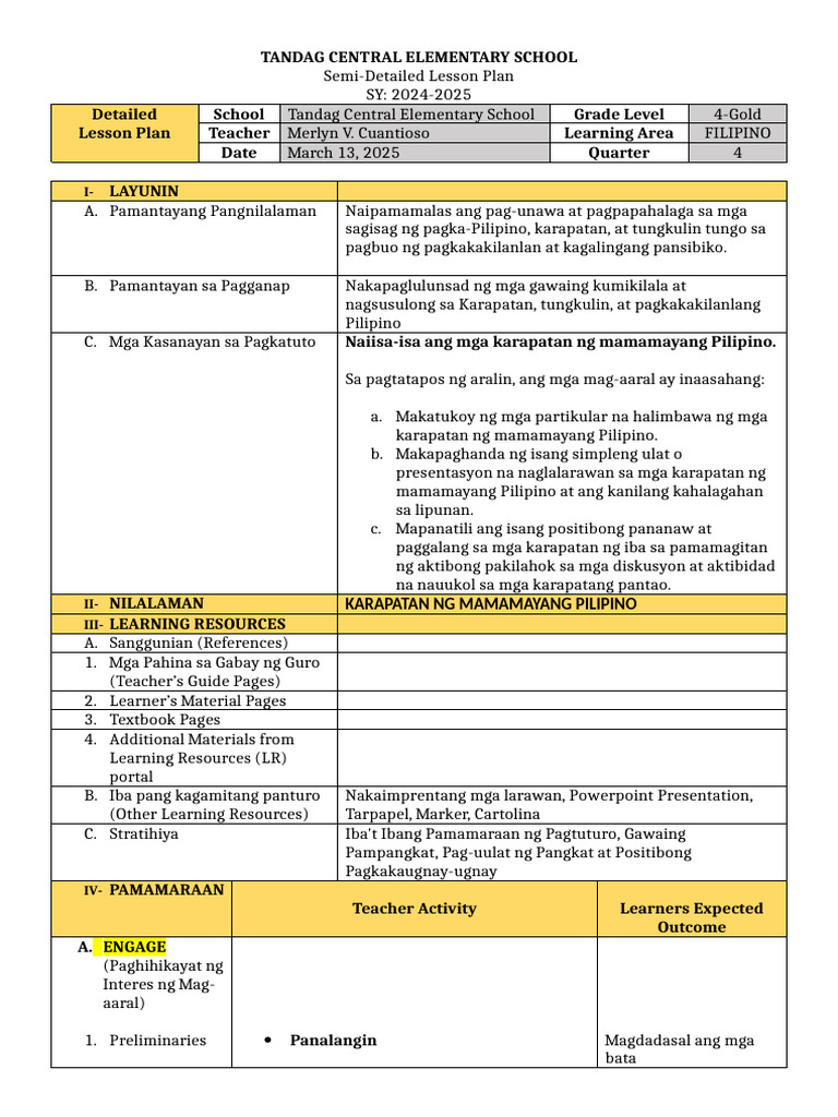 Cot3 Aral Plan LP Cuantioso | PDF