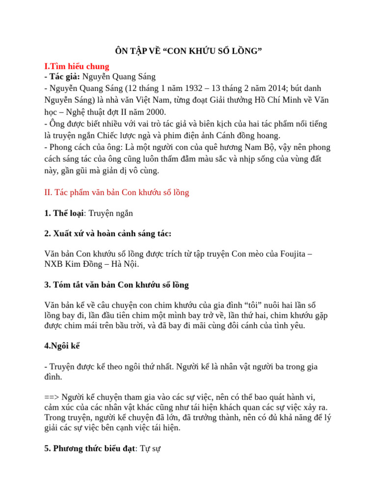 On Tap Ve Con Khuou | PDF