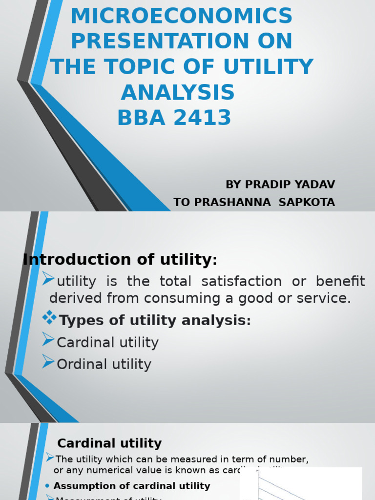 Microeconomics Utility Analysis 1st Presentation | PDF