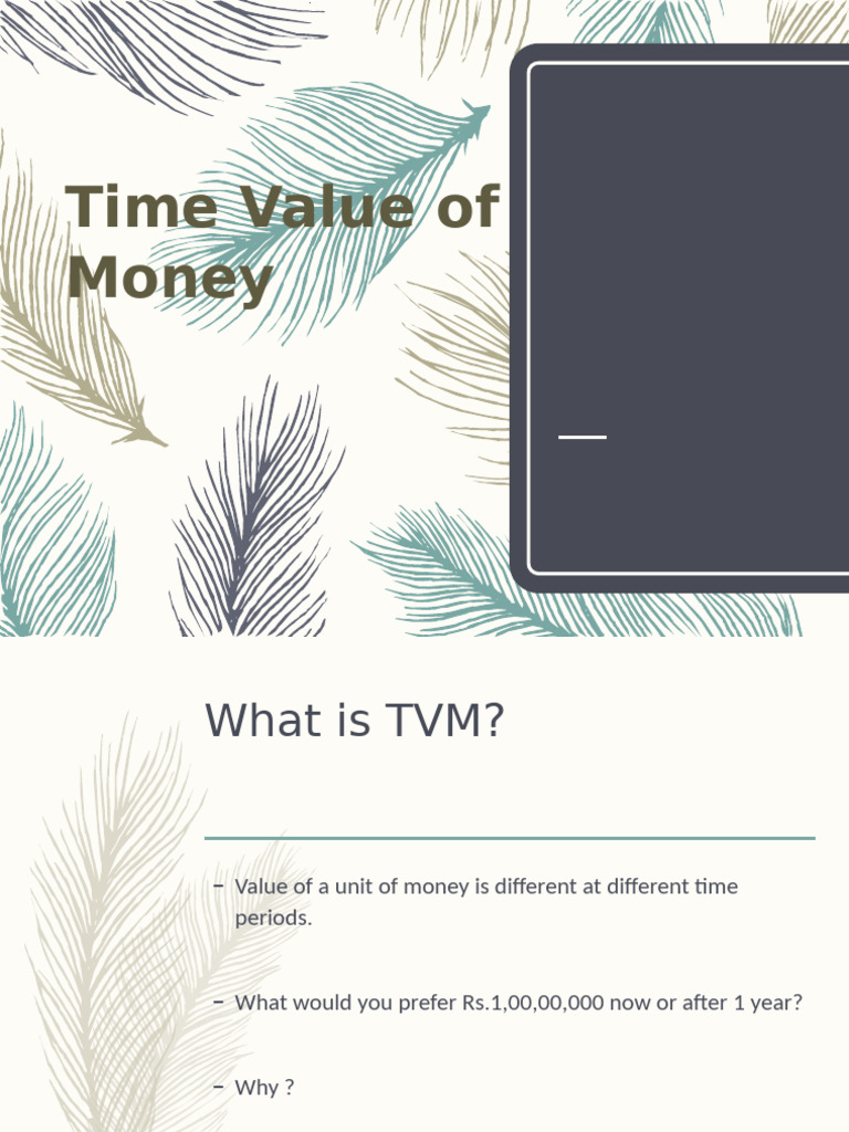 Understanding Time Value of Money Concepts | PDF | Present Value | Interest