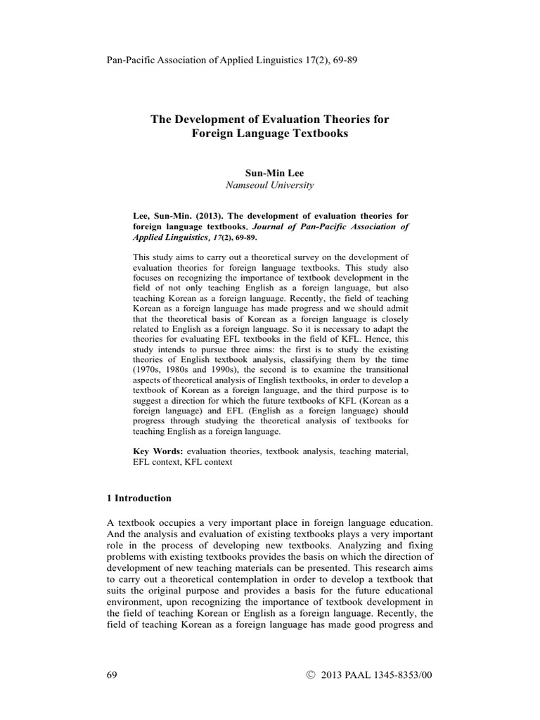 Article-The Development of Evaluation Theories For | PDF | Linguistics | Learning