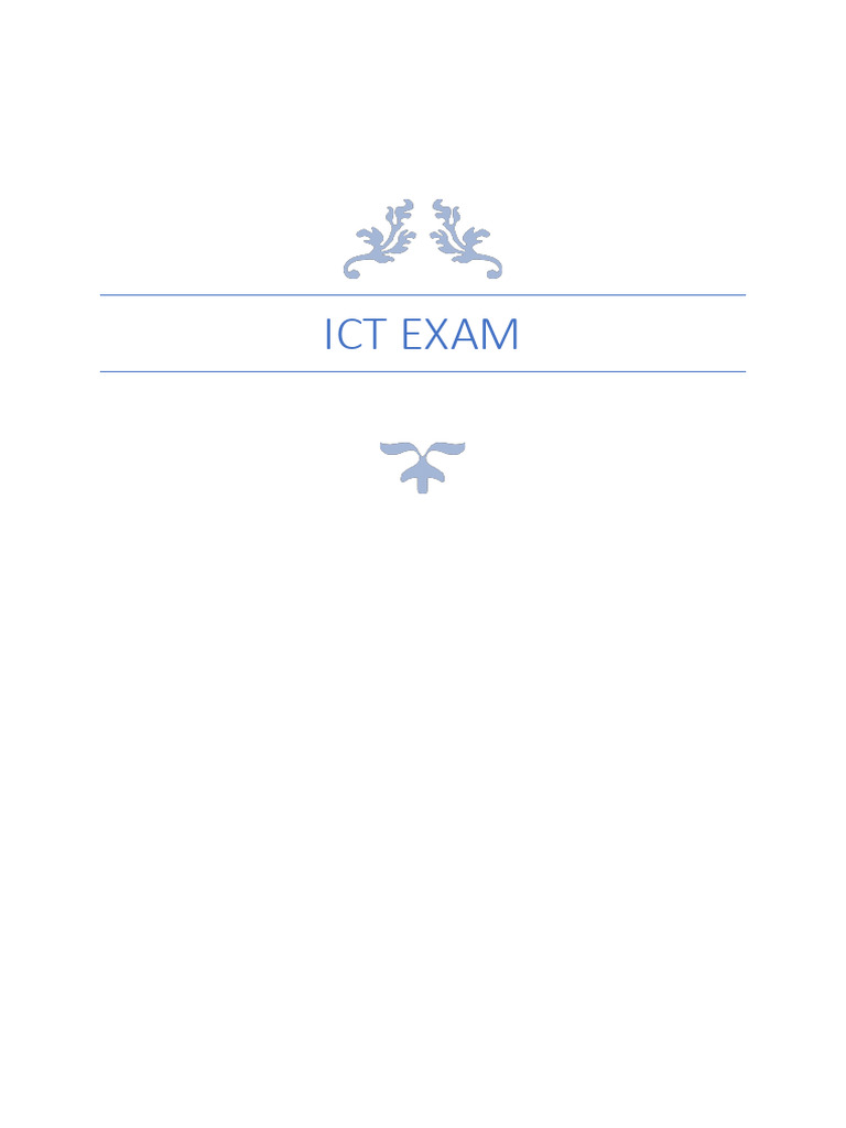 Ict Exam | PDF