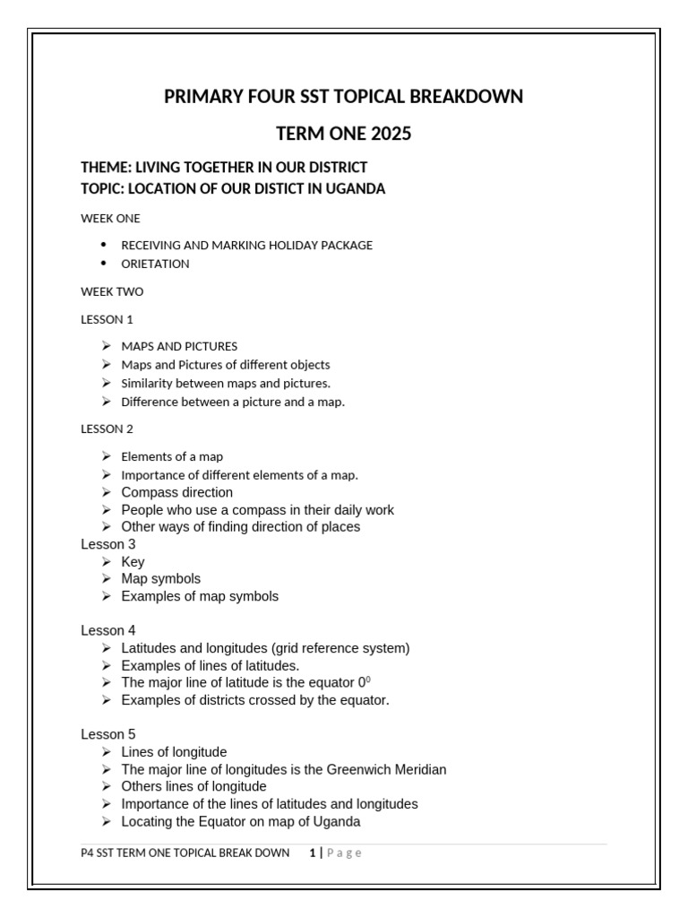 P4 SST Topical Breakdown | PDF | Plateau | Earth Sciences