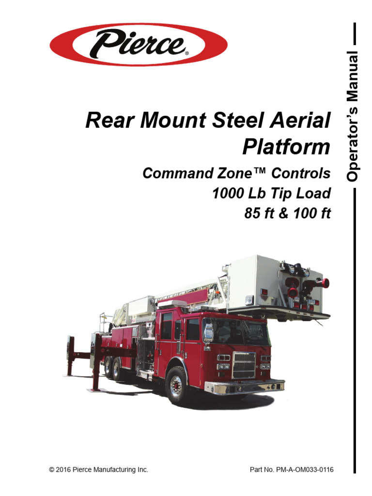 DriverAerial Units2016 Pierce AWS Aerial20Operator20Manual PDF | PDF ...