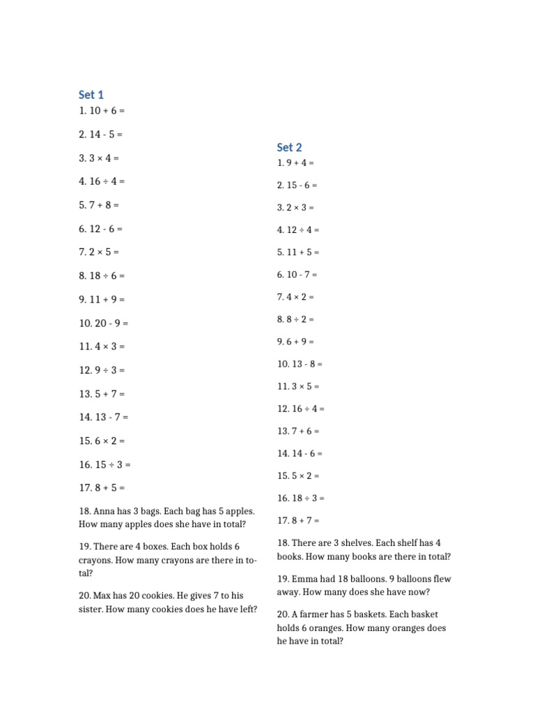2nd Grade Math All Sets Updated | PDF
