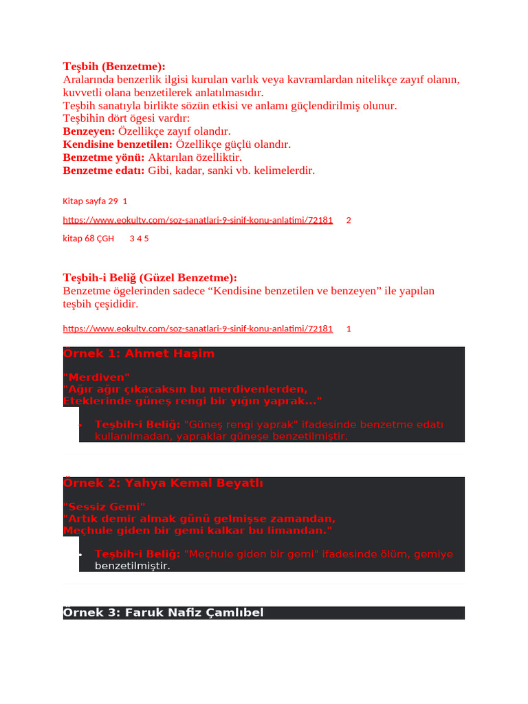 Edebiyat Proje Ödevi | PDF