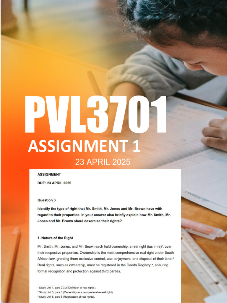 PVL3701 Assignment 1 2025 GKNSKX | PDF | Legal Liability | Negligence