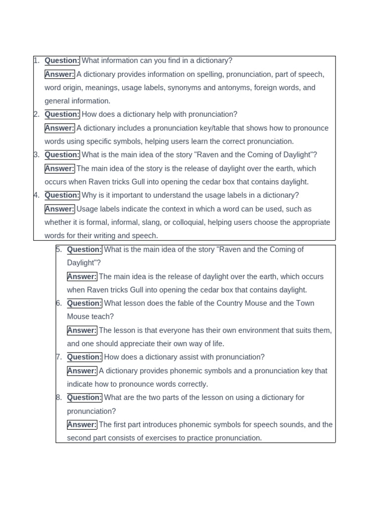 Short Question Answer English | PDF | Computer Memory | Reading ...