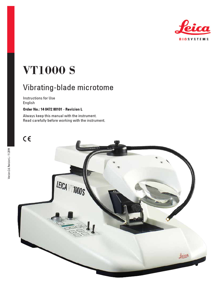 Leica Vt1000s Ifu 2v4l En | PDF | Safety | Knife