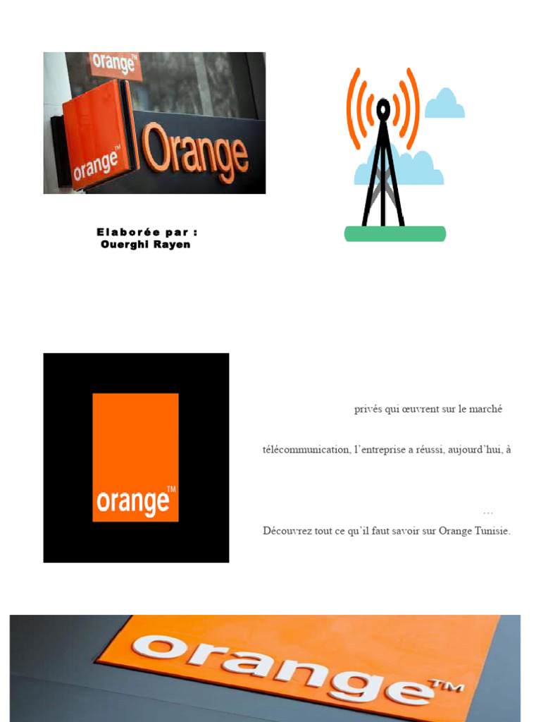 Présentation d'Orange Tunisie | PDF | Télécommunications | Média ...