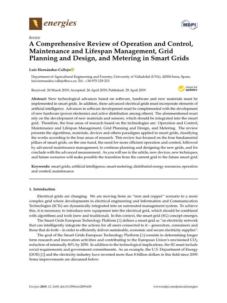 A Comprehensive Review of Operation and Control, Maintenance and ...