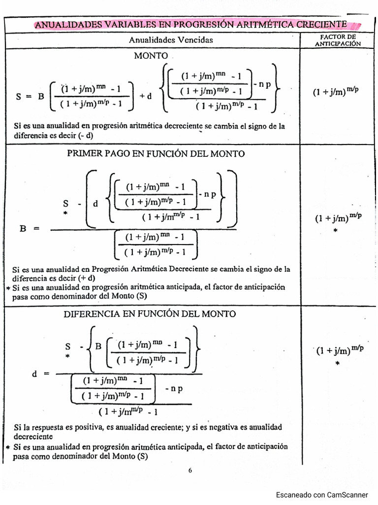 Formula Progresión Aritmética | PDF