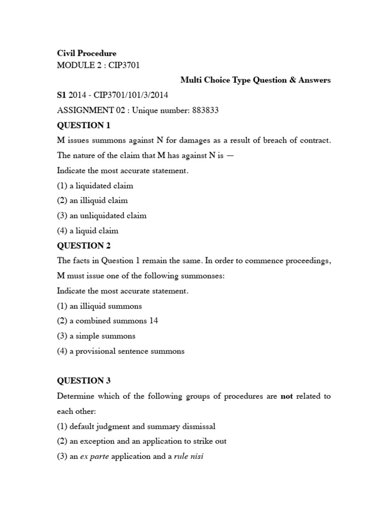 CIP3701-mcqa_combined_cip3701 | PDF | Appeal | Judiciaries