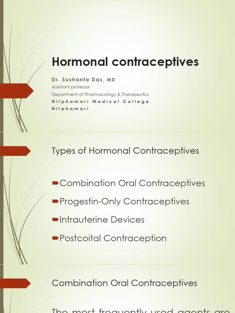 Hormonal Contraceptive, Drugs Act On Uterus, Thyroid Hormone | PDF ...