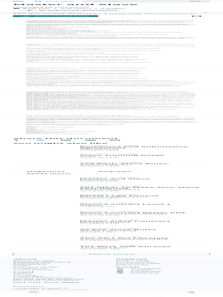 Master and Slave PDF | PDF | Scribd