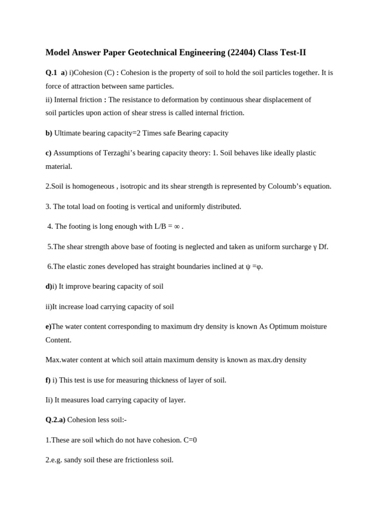 Model Gte Class Test-Ii | PDF