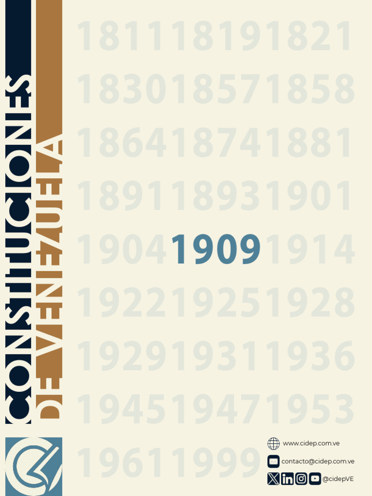 Constitución de Venezuela 1909 | PDF | Ley Pública | Formas de gobierno